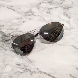 Accessories | Classic Reflective Smoke Tint Wire Rim Aviators | Poshmark